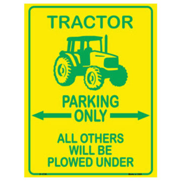 Parking Sign - Tractor Parking Only | MANBASE