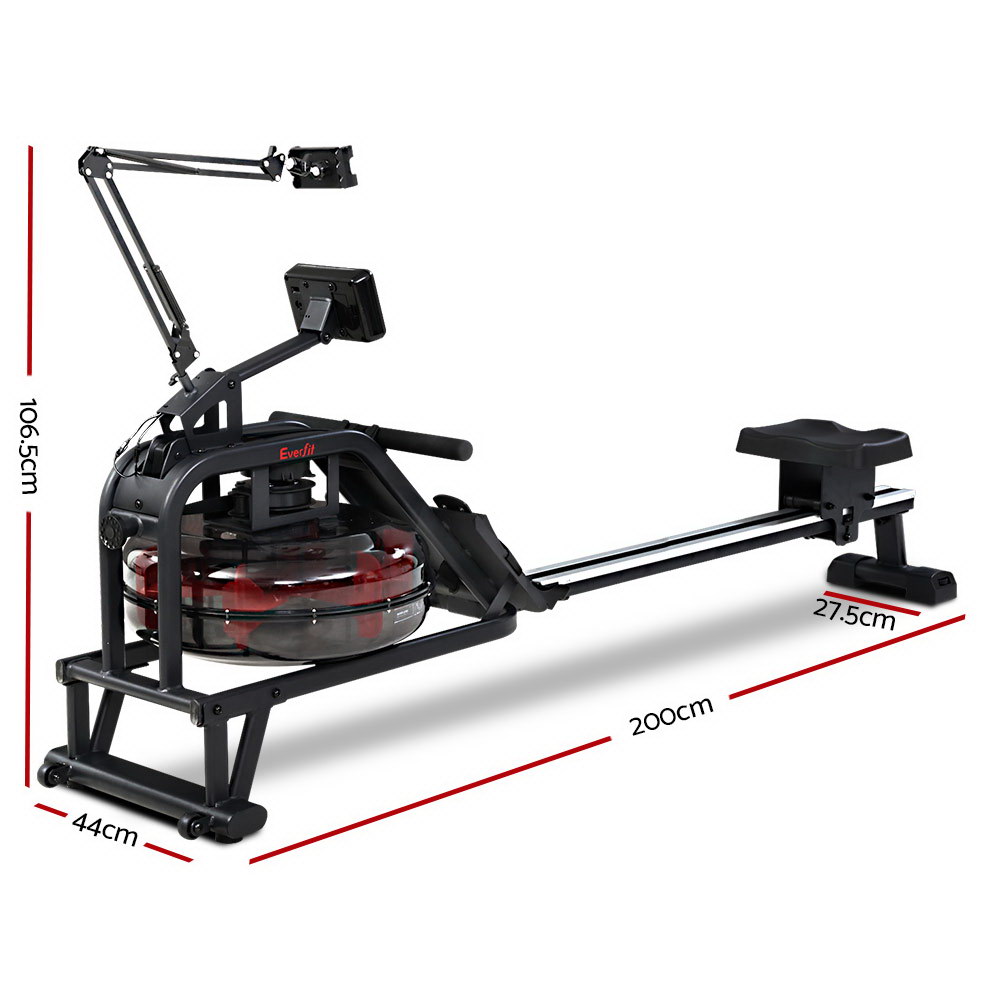 Everfit Rowing Exercise Machine Rower Water Resistance Fitness Gym Home ...